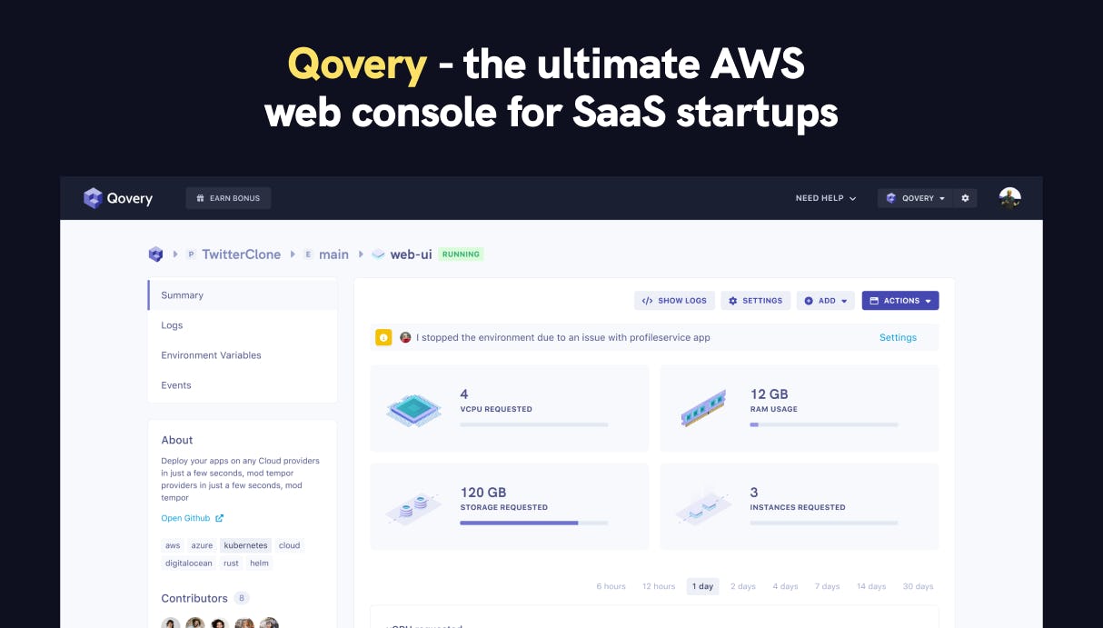 Qovery - the ultimate AWS web console for SaaS startups